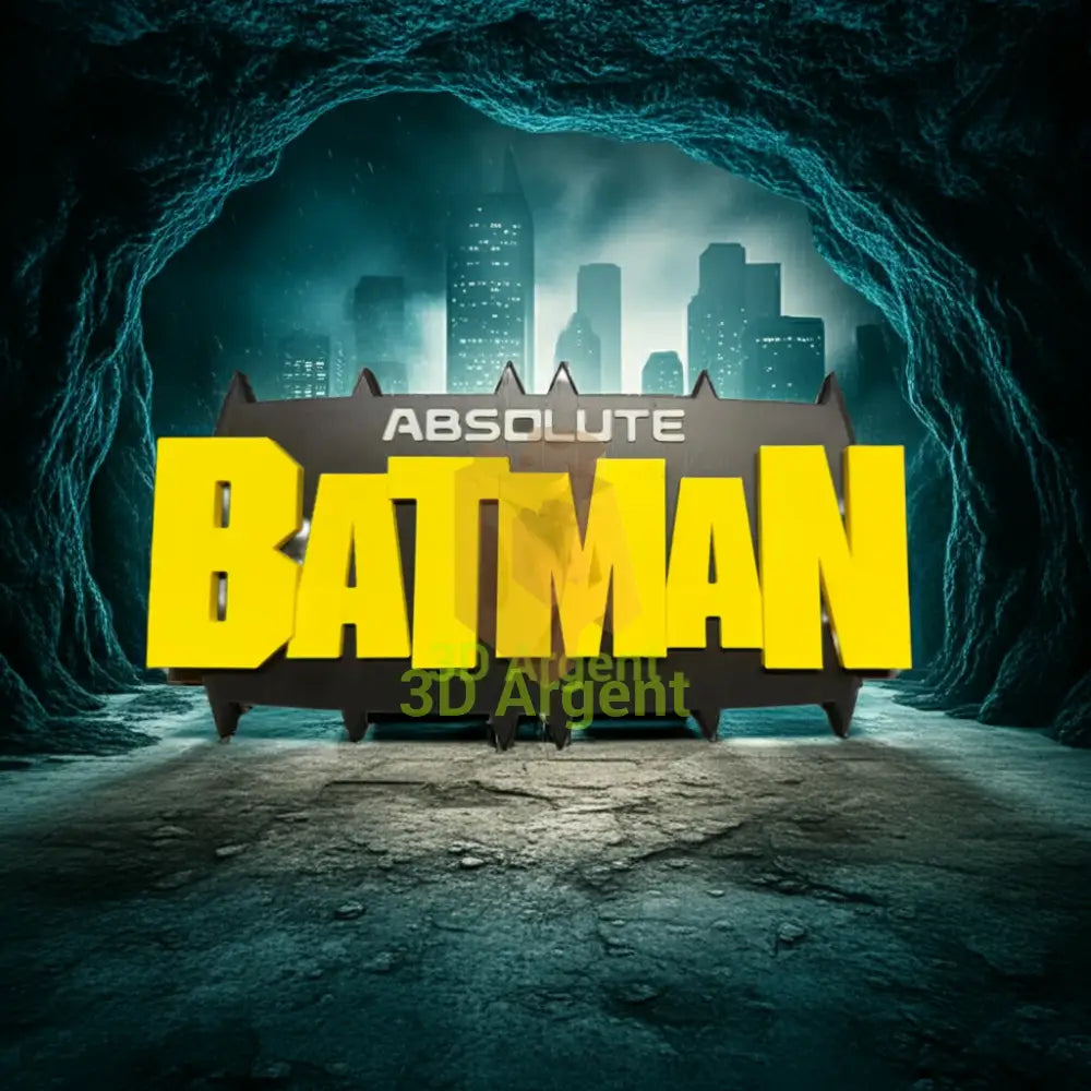 Absolute Batman Logo Sign – 3D Printed Multi-Colour DC Comics Display ...