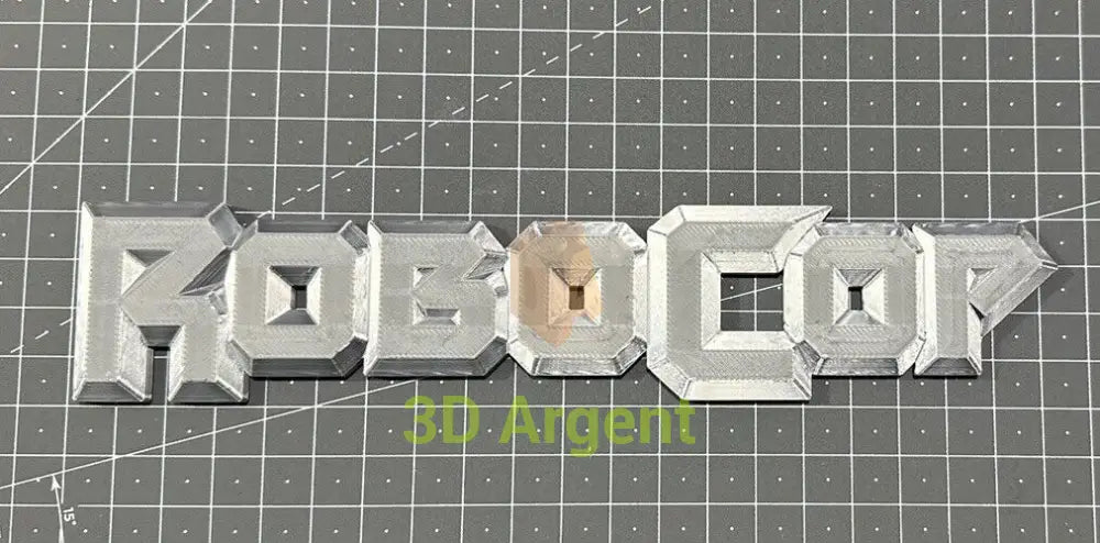 Robocop Logo - 3D Printed Sign Stand – 3D Argent
